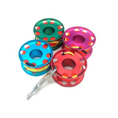China Circular 50m Scuba Diving Accessories Reel Line Aluminum Alloy Material for sale