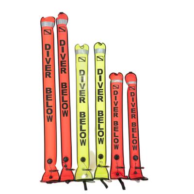 China Length 1.8m TUP Scuba Diving Accessories Surface Marker Buoy With Release Valve for sale