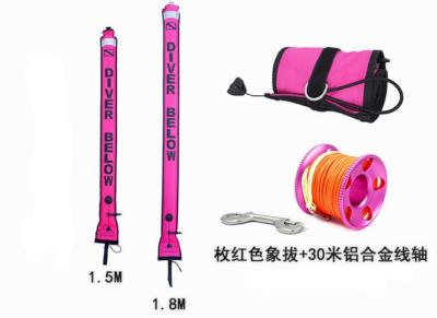 China Composite Nylon Scuba Diving Accessories DSMB And Reel With Vent Valve for sale
