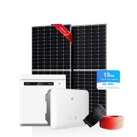 China Lifepo4 Battery Solar Panel Power System 15KW 10KW Hybrid Solar Inverter for sale