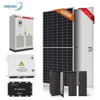 China Grid Tie Solar Panel Hybrid System Ground Mounting Industrial 200KW 250KW for sale