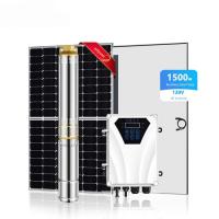 China Agriculture Steel Solar Water Pump System Brushless Submersible 20HP for sale