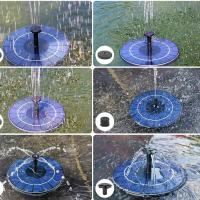 China Solar Water Fountain Pump 3W for Pond Fish Tank with 6 Nozzles 60cm Spray Height for sale