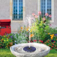 China Solar Fountain Free Standing Floating Water Pump 3W 70cm Spray Height for Garden Pond for sale