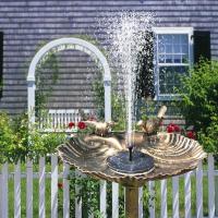 China Solar Fountain Free Standing Floating Water Pump 3W 70cm Spray Height for Garden Pond for sale