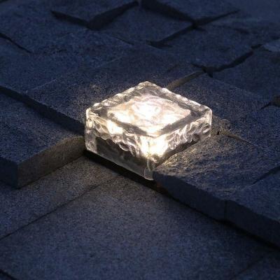 China Glass Ice Rocks Solar Powered Outdoor Lights 1 Super White LED 5LM IP65 for sale