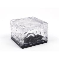 China Glass Ice Rocks Solar Powered Outdoor Lights 1 Super White LED 5LM IP65 for sale