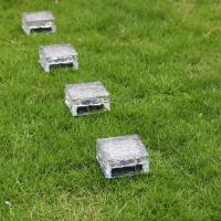 China Real Glass Outdoor Solar Powered Lights 1 Super Bright LED 2V 80mA for sale