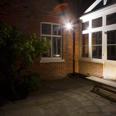 China 10W Solar Porch Light with Motion Sensor 180 Degree 12m Detection 80 LED 1200LM for sale