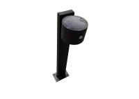 China IP65 Round Outdoor Solar Post Lights 1W Anthracite Finished for sale