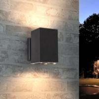 China IP65 20 Lumens Solar Wall Light 2W Up Down Sconce Outdoor Aluminum for sale