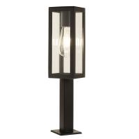 China Solar Powered Bollard Garden Light 80cm Black Aluminum Waterproof Driveway for sale