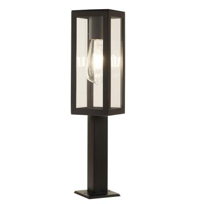 China Solar Powered Bollard Garden Light 80cm Black Aluminum Waterproof Driveway for sale