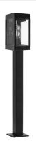 China Solar Powered Bollard Garden Light 80cm Black Aluminum Waterproof Driveway for sale