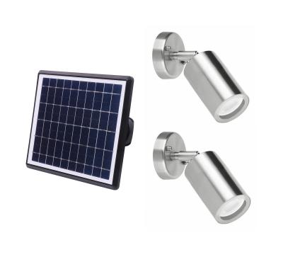 China Modern Exterior Solar Wall Light Stainless Steel 200 Lumens 5V 5W for sale