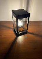 China 4W Solar Wall Light 3000K Clear Glass Black Aluminum Exterior Sconce E27 for sale