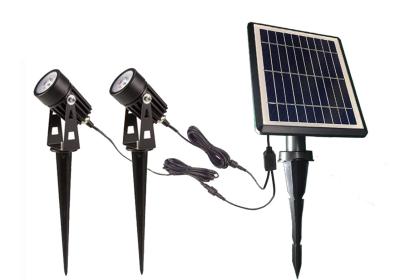 China Low Voltage Solar Landscape Spotlights 5W Outdoor IP65 Waterproof 200lm 45 Degree Beam Angle for sale