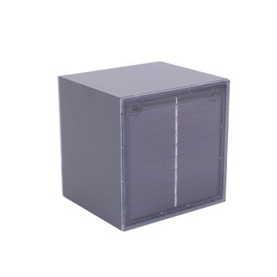 China Solar Powered Outdoor Wall Light Black 2700K Warm White 20 Lumens Aluminum for sale