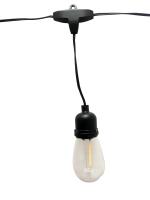 China IP55 1W Outdoor Solar String Lights 20 LED Edison Bulbs Warm White 7.4m for sale