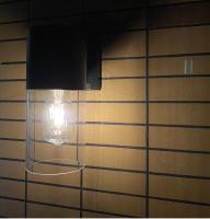 China Anthracite External Motion Sensor Exterior Wall Light Amber IP54 E27 Lamp for sale