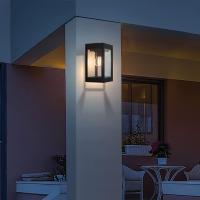 China Glass Panel Wall Mounted Solar Lanterns 3000K IP54 4W Outdoor Warm White Lights for sale