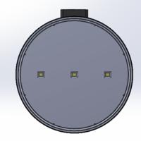 China Round Black Solar Powered Up and Down Light Outdoor 3.2V 15 Lumen for sale