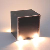 China Anthracite Solar Wall Sconce Cube Solar Outdoor Light Fixtures for sale