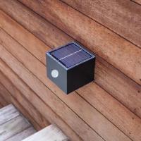 China Outdoor Motion Sensor Solar Wall Sconce 1W 100 Lumen IP65 Aluminum for sale