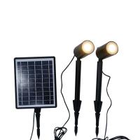 China 5V 5W Solar Powered Landscape Spotlights Outdoor 200lm Cold Warm White Combined for sale