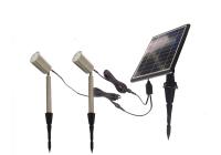 China Waterproof Solar Landscape Spotlights Stainless Steel 3.7V 4000mAh 2-Pack for sale