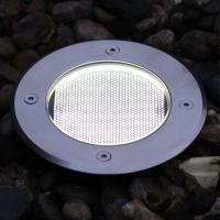 China Metal Solar Powered Brick Paver Light 6000K 2 LED 13cm Recessed Ground Landscape Road Light for sale