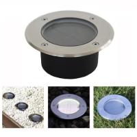 China Solar Powered Decking Lights Metal Parking Lot Lights 2 LED 130mm IP67 for sale