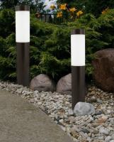 China IP44 Stainless Steel Solar Garden Bollard Light 400mm Auto On Off Outdoor Decorative for sale