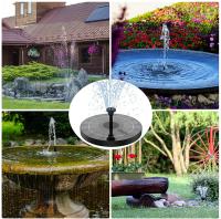China 6 Nozzles Solar Floating Fountain 200L/H Brushless Motor Pump 3W for sale