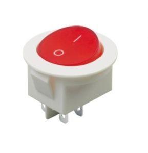 China White and Red Rocker Switch Kcd4-203-N 6-10A 250VAC for Electrical Appliances for sale