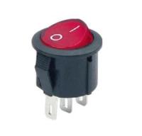 China Kcd1-105-12 Black and Red Rocker Switch 16A 250VAC Standard Size for sale