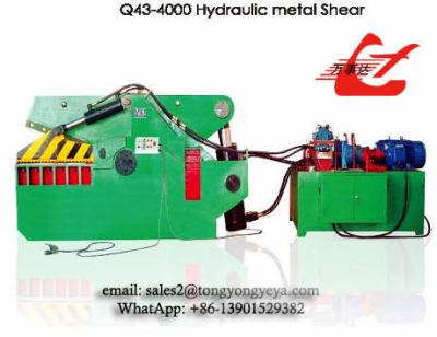 China Hydraulic Metal Shear Q43-2000 200 Ton Scrap Cutting Machine for sale