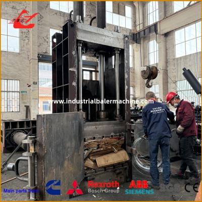 China Vertical Waste Cardboard Press Machine 15kW For Compressing Cartons, Paper, Plastic Film for sale