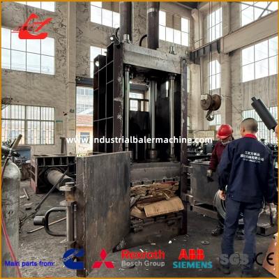 China 30 Seconds Cycle Time Vertical Baler Machine with 1000 Mm Stroke and Front Door Opening Bale Ejection for sale