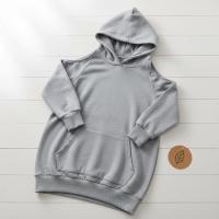 China Women Cold Shoulder Hoodie Dress Cotton Knit Long Sleeve Breathable Anti wrinkle for Casual Wear Plus Size Maternity for sale