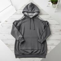 China Women Cold Shoulder Hoodie Dress Cotton Knit Long Sleeve Breathable Anti wrinkle for Casual Wear Plus Size Maternity for sale