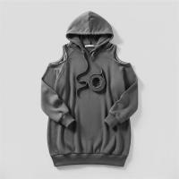China Women Cold Shoulder Hoodie Dress Cotton Knit Long Sleeve Breathable Anti wrinkle for Casual Wear Plus Size Maternity for sale