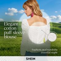 China Cotton White Embroidered Button Up Puff Sleeve Women Blouses 2018 New Designs for sale