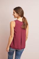 China Women Red Sleeveless Top with Back zip for sale