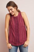 China Women Red Sleeveless Top with Back zip for sale