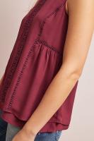 China Women Red Sleeveless Top with Back zip for sale