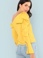 China Asymmetrical Sleeve Blouse for Women for sale
