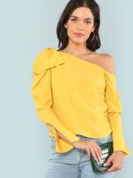 China Asymmetrical Sleeve Blouse for Women for sale