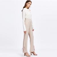 China Elegant Women Blouse Tops With Asymmetrical Neck for sale