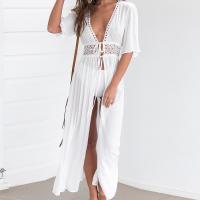 China White V-Neck Bohemian Maxi Dress for Women123 for sale